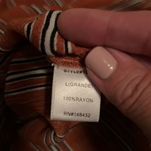 Staccato | Tops | Staccato Striped Blouse With Tie 34 Sleeves | Poshmark